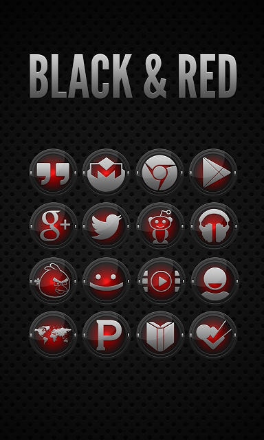 Black and Red – Icon Pack v2.5.7 Apk - Salas Android